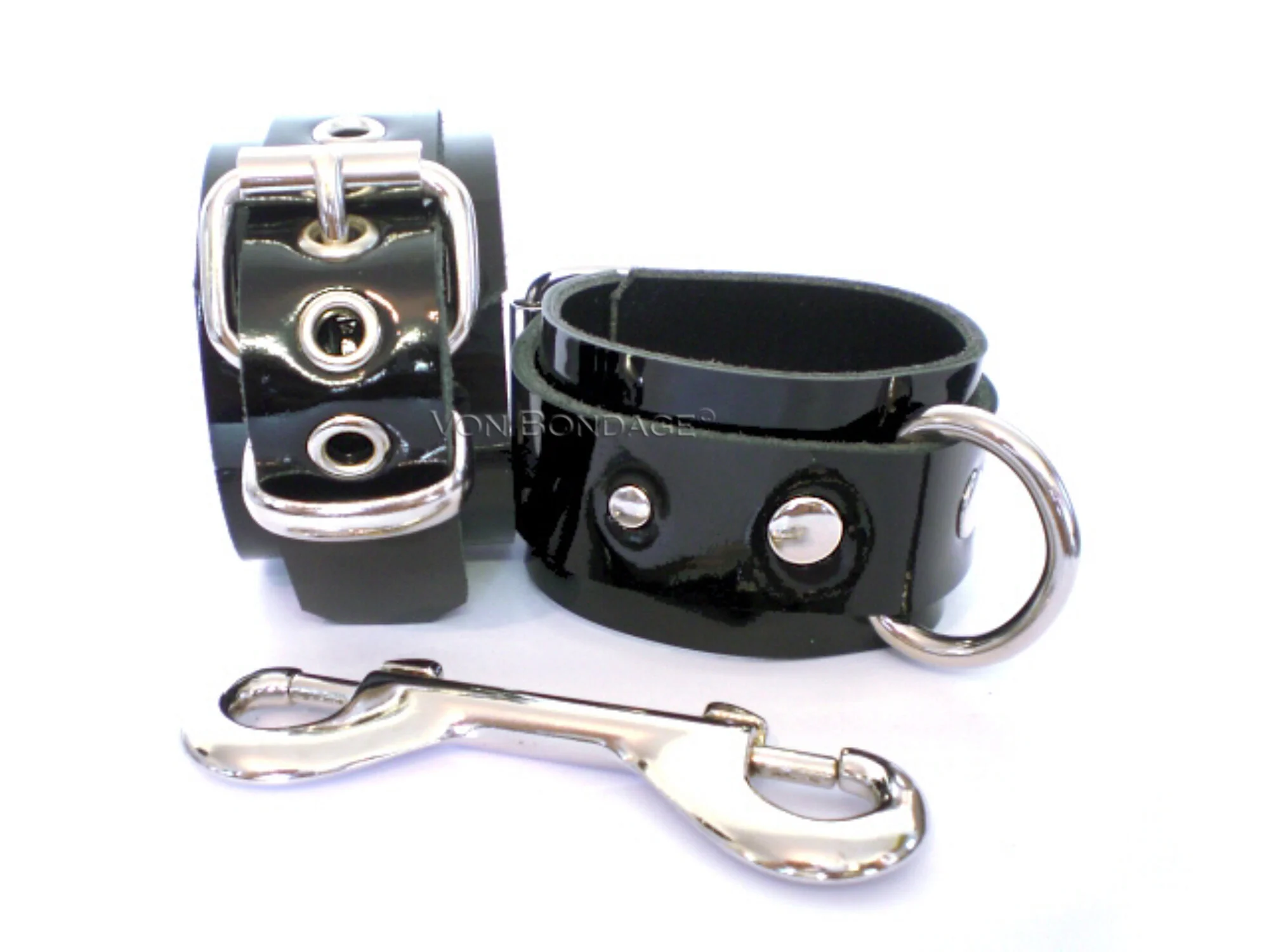 Patent Leather BDSM Restraints-Von Bondage