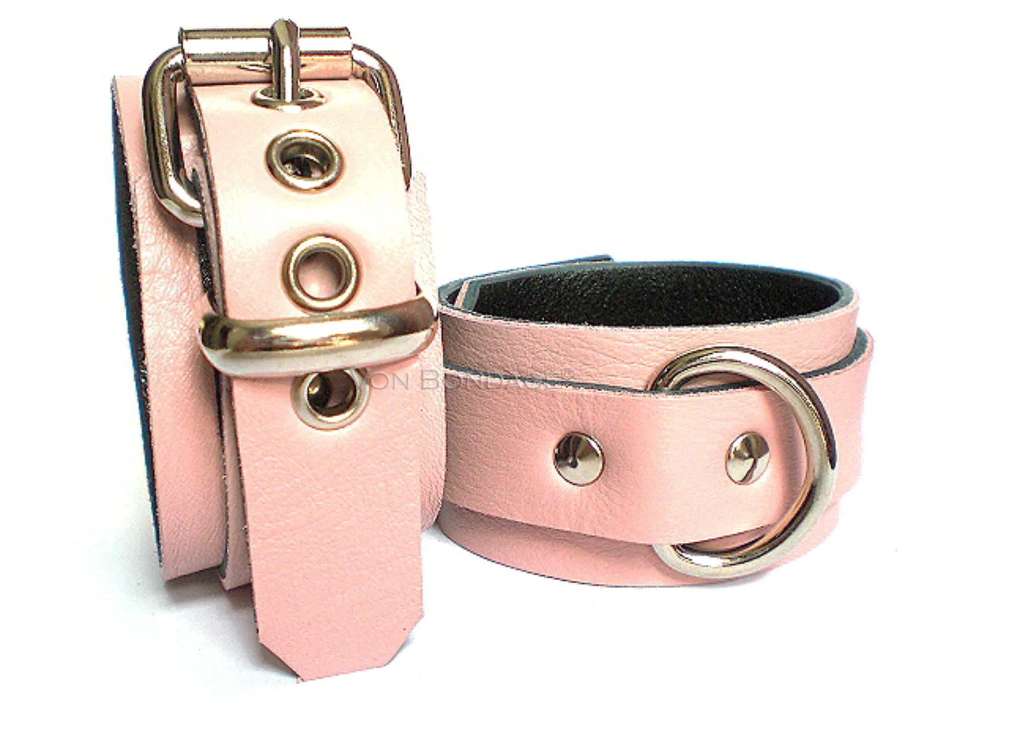 Royal Blue Leather BDSM Restraints - 1" Dee Rings — Von Bondage