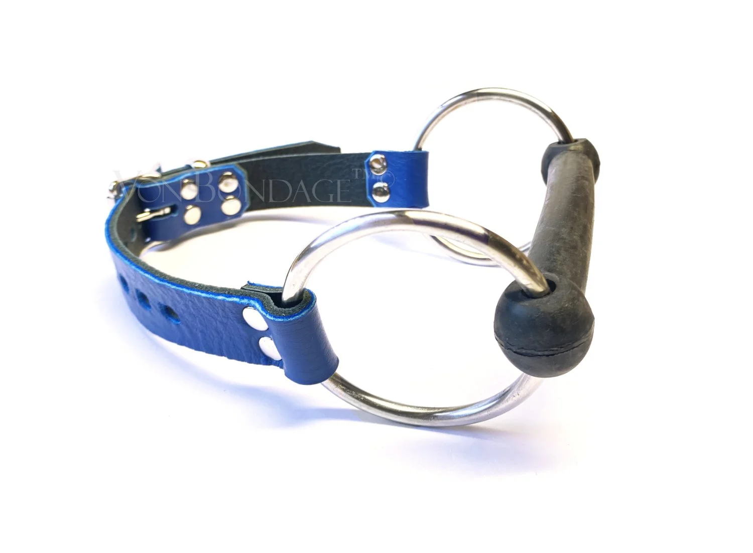 Leather Bondage Gag with Neoprene Pony Bit