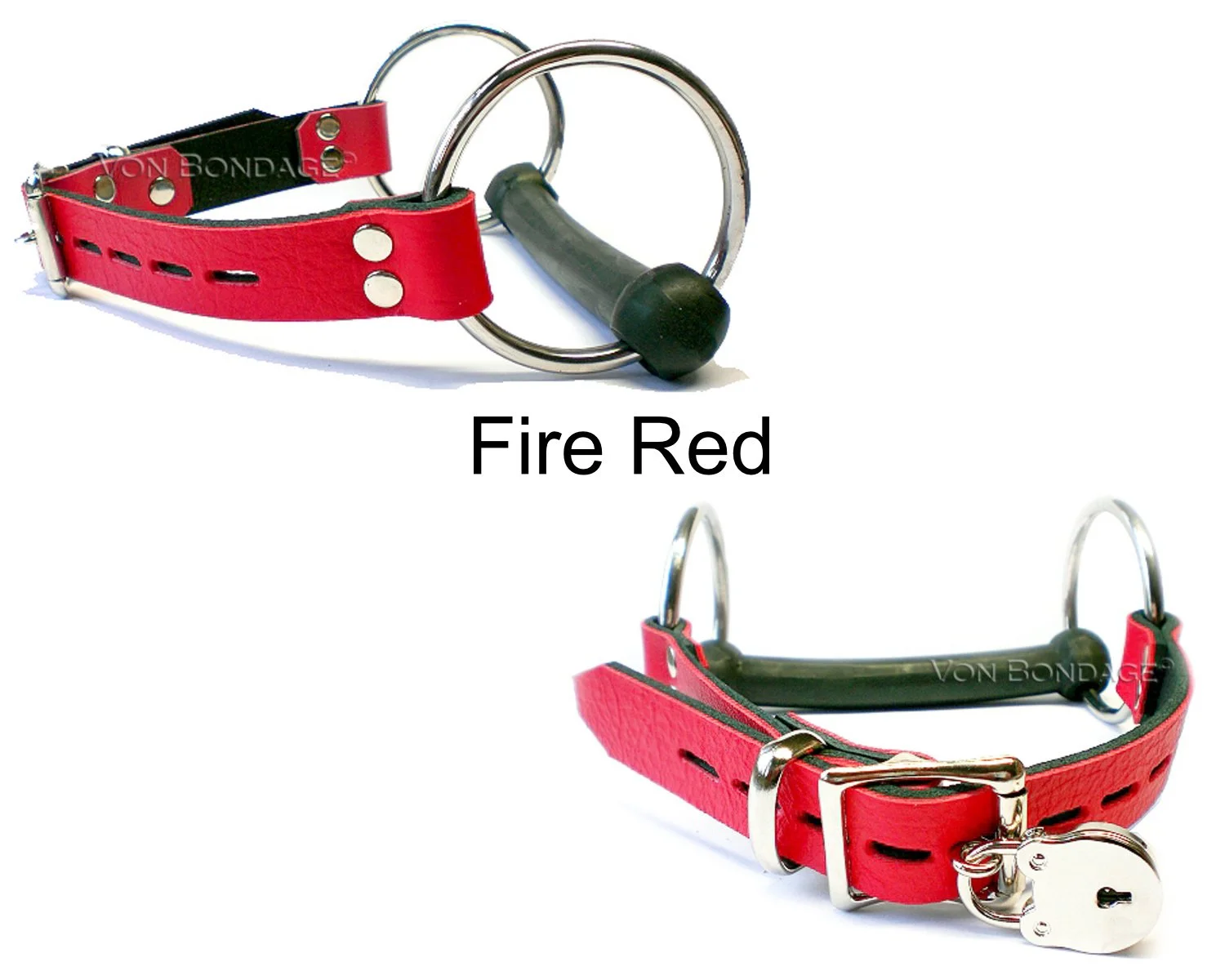 Leather Bondage Gag with Neoprene Pony Bit