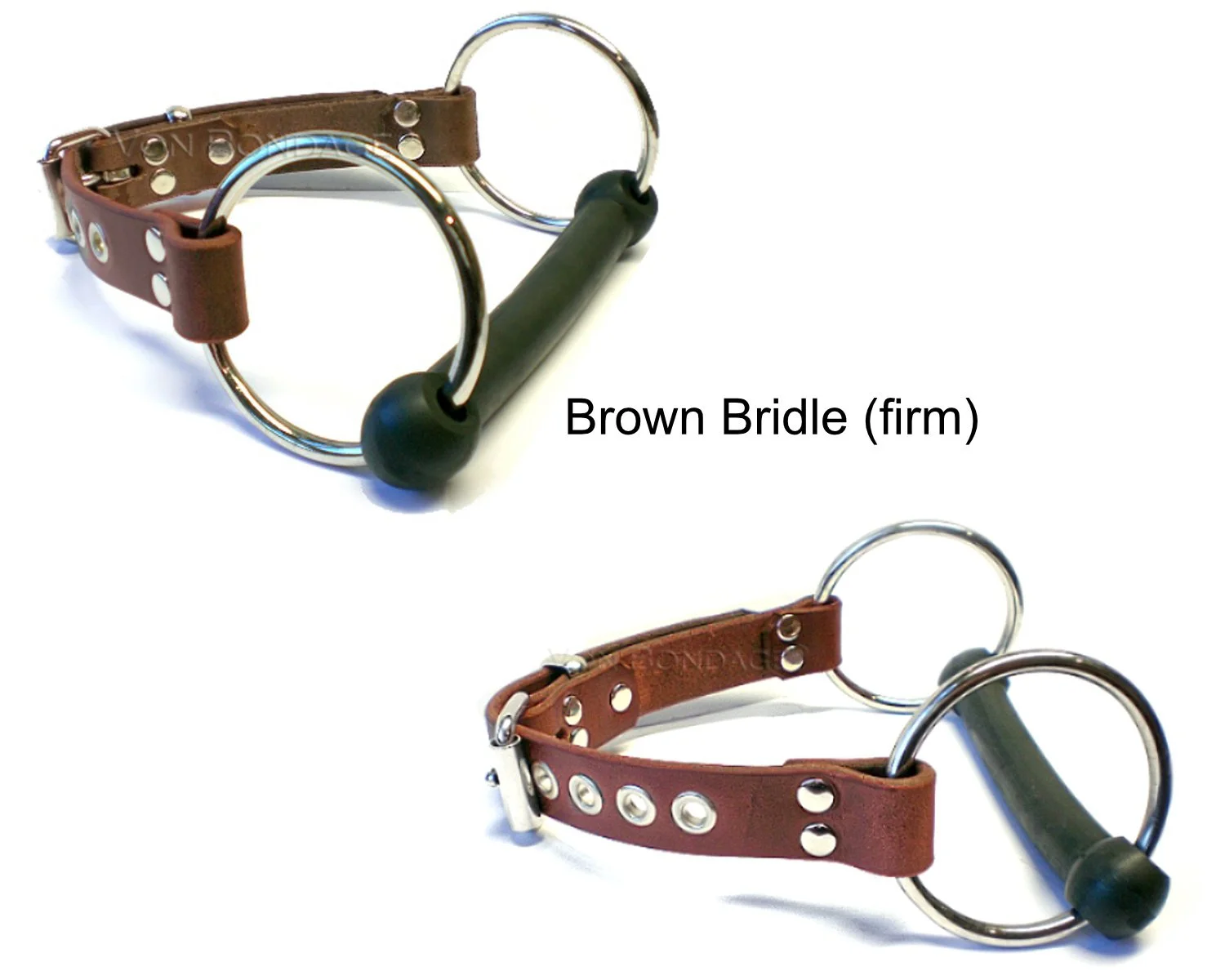 Leather Bondage Gag with Neoprene Pony Bit