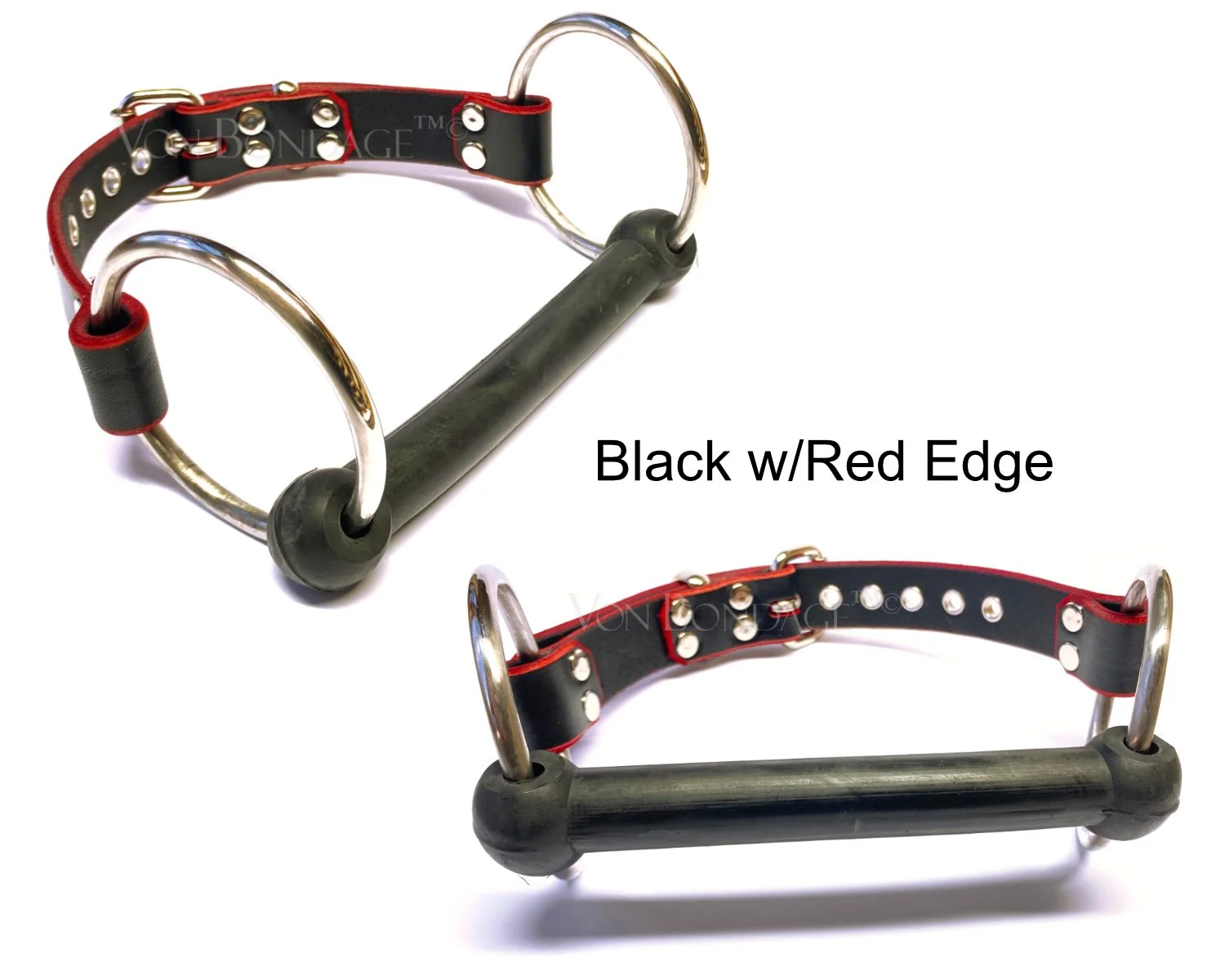 Leather Bondage Gag with Neoprene Pony Bit