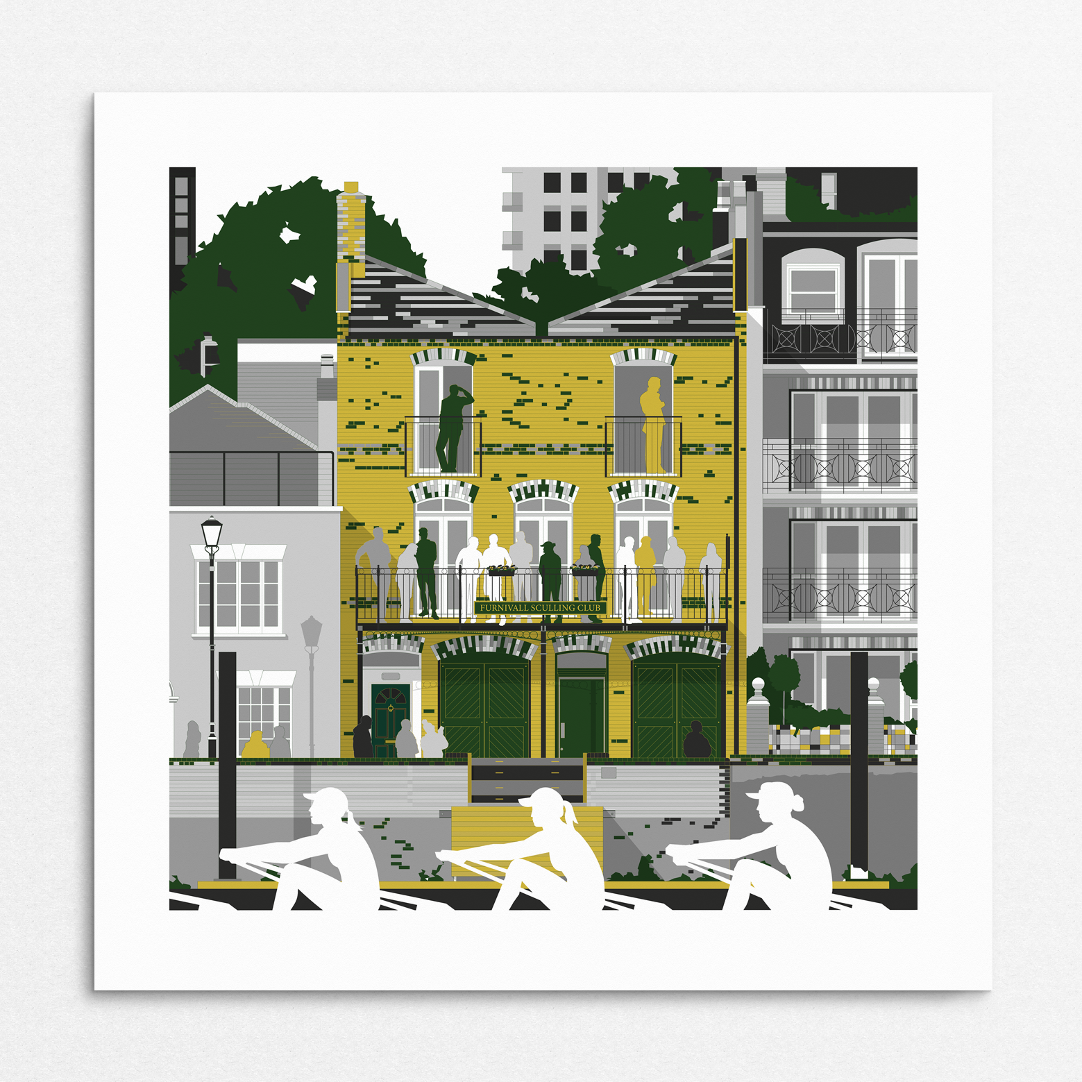 Furnivall Sculling Club — Rachel Hunt Illustration | Rowing Art ...
