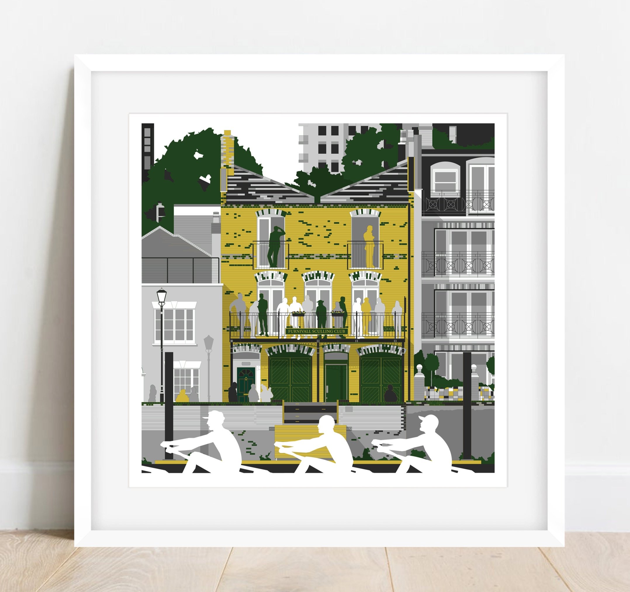 'Vesta Rowing Club, Putney' — Rachel Hunt Illustration | Rowing Art ...