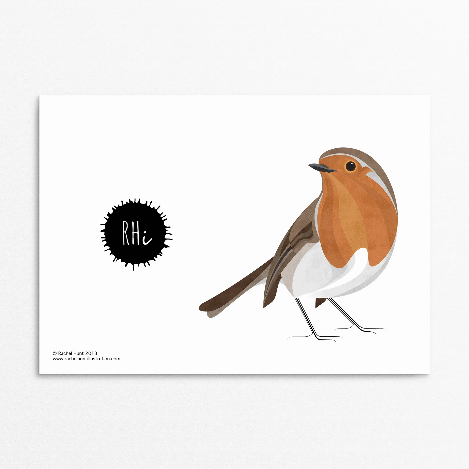 Robin Redbreast greetings card by Rachel Hunt — Rachel Hunt ...