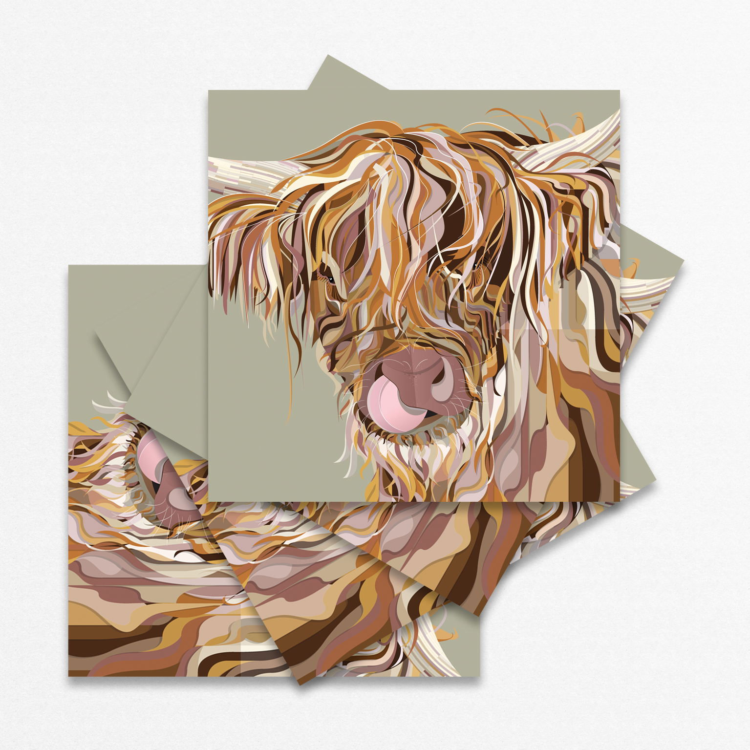 Highland Cow Card by Rachel Hunt illustration — Rachel Hunt ...