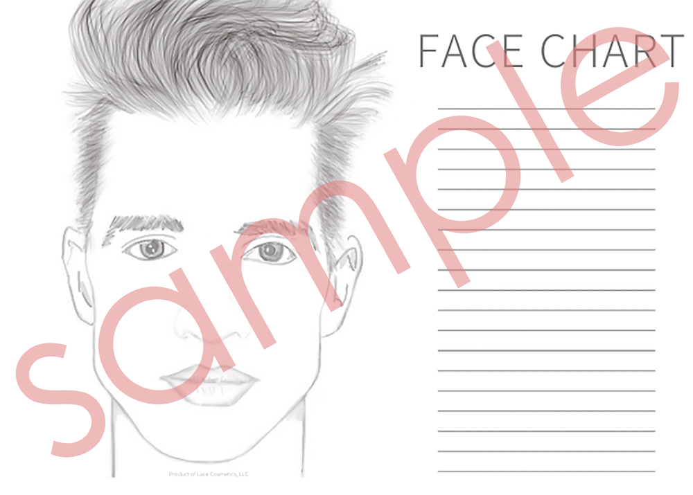 Blank Male Face Charts