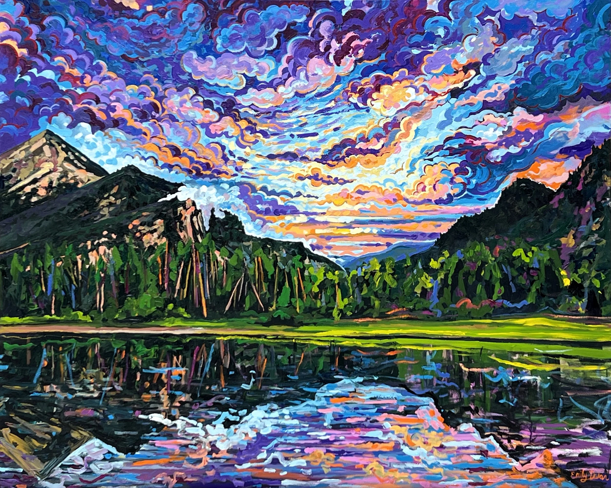 Vibrant Mountain-Inspired Fine Artwork — EMILY DWAN