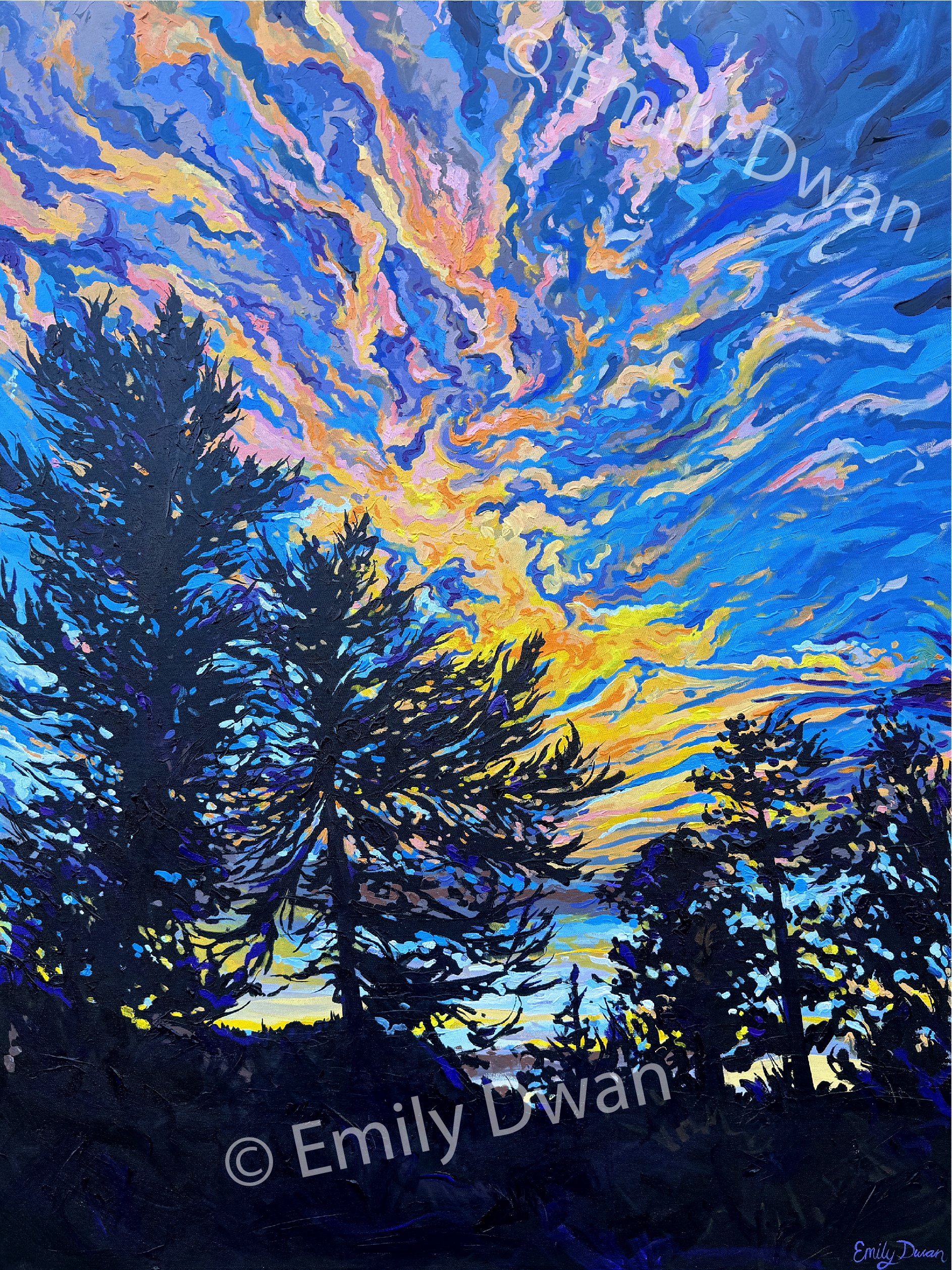 Vibrant Mountain-Inspired Fine Artwork — EMILY DWAN