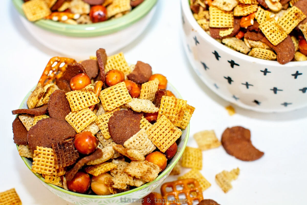 The Best Extra Bold Savory Chex Mix Recipe — Tiaras & Tantrums