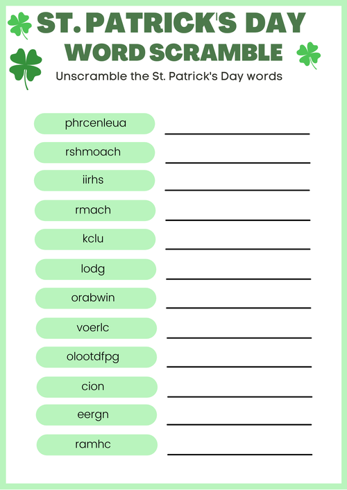 FREE PRINTABLE ST PATRICK'S DAY COLORING PAGES & ACTIVITIES — Tiaras ...