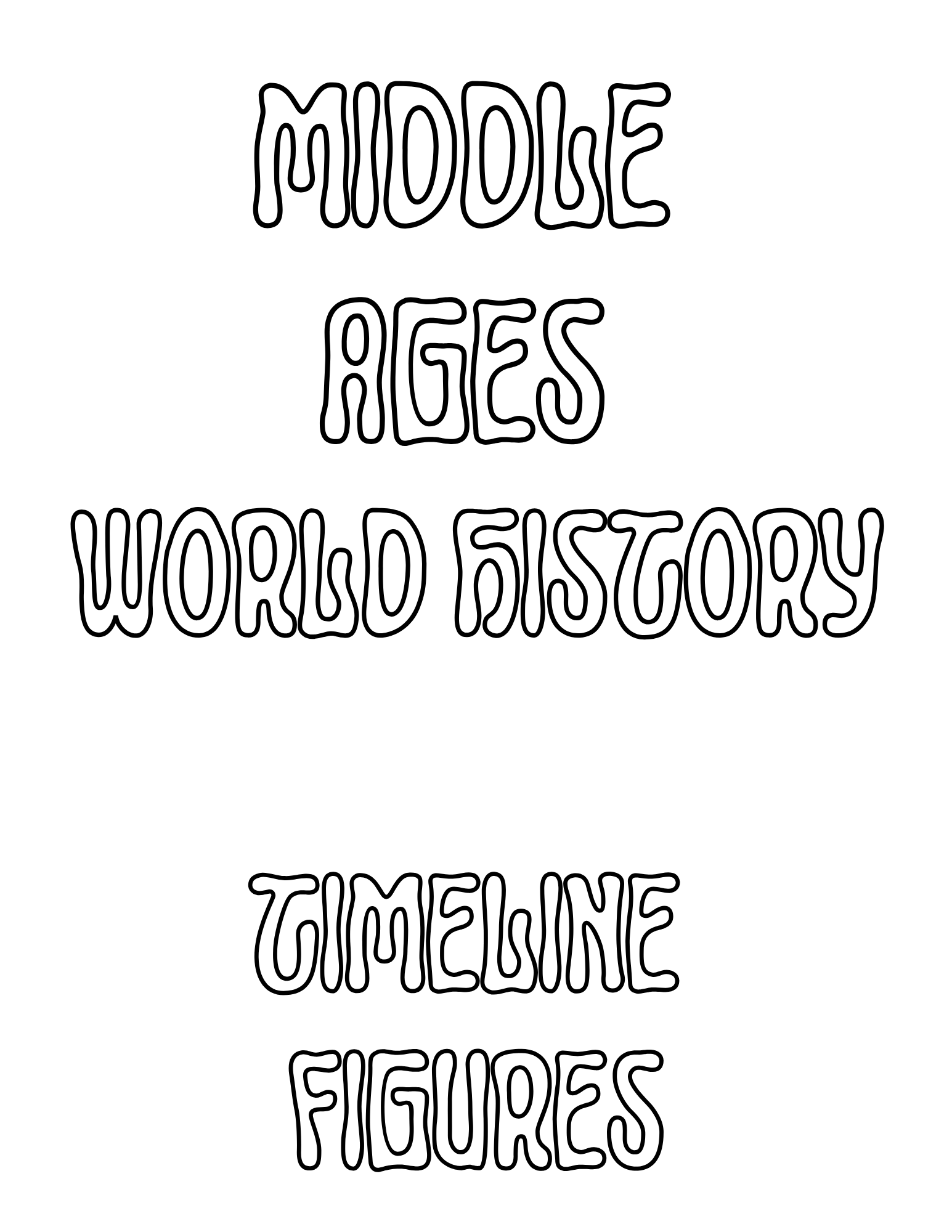 Middle Ages World History Timeline Figures Homeschool Curriculum ...