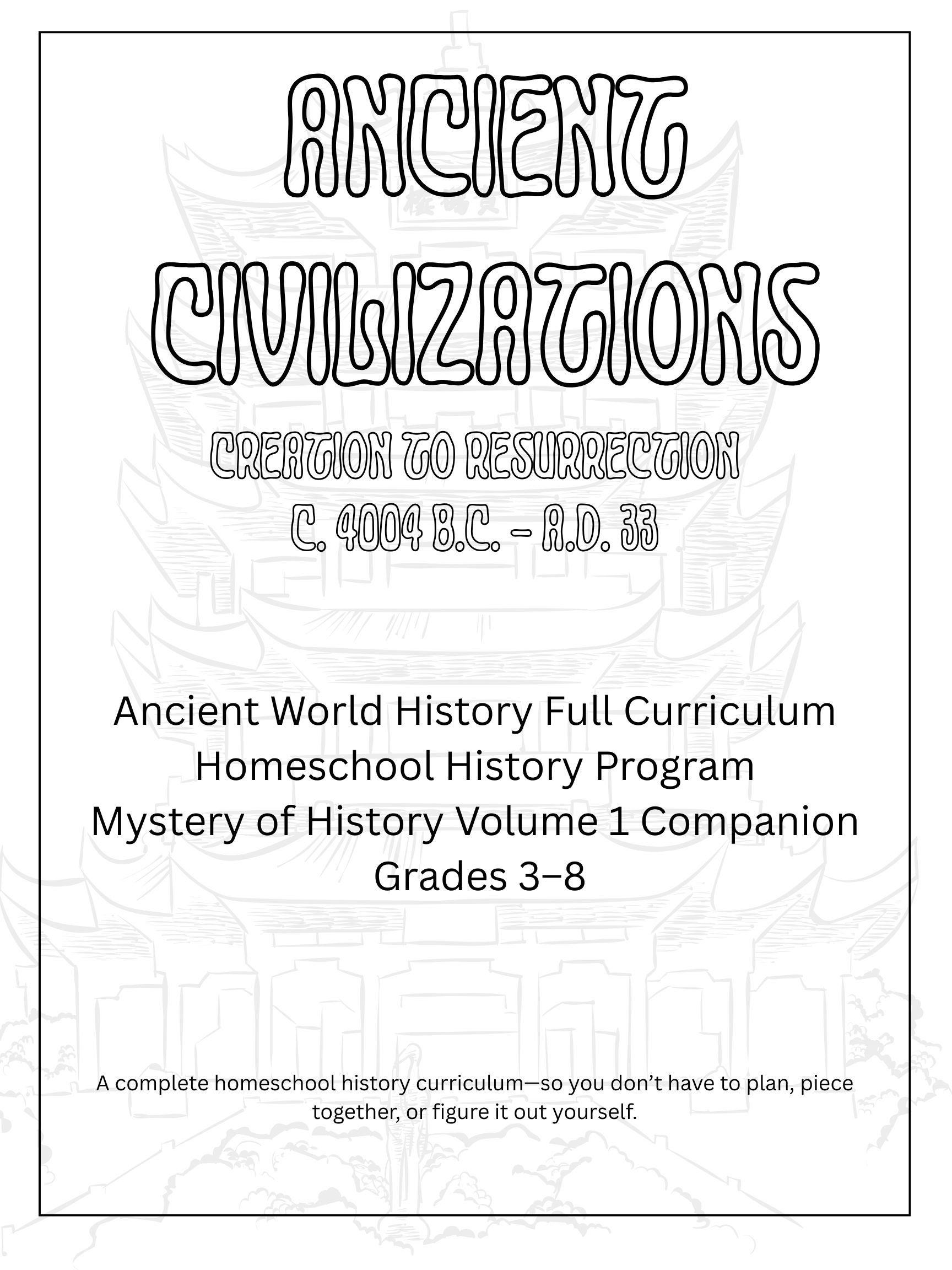 Ancient World History Full Curriculum Homeschool History Program ...