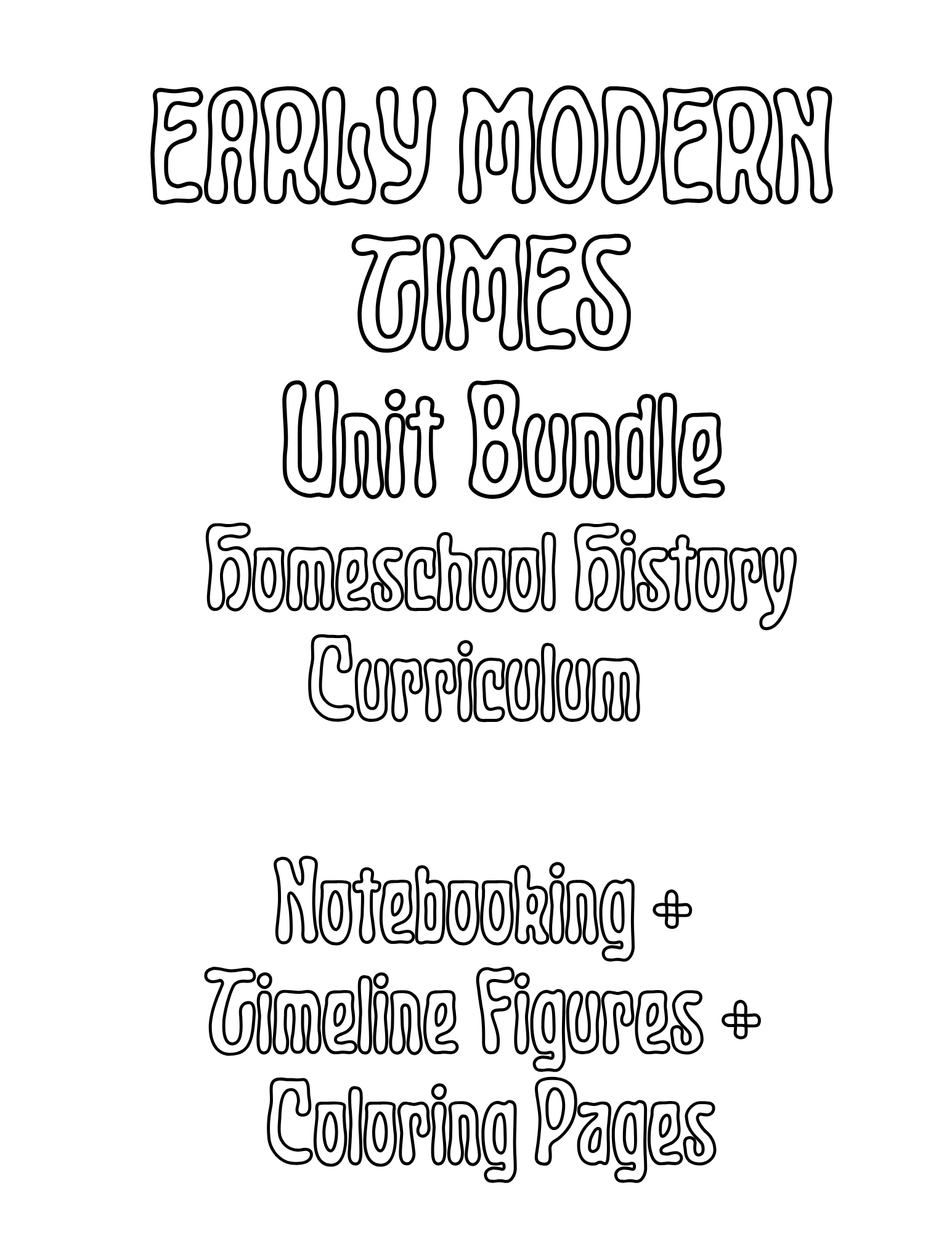 Early Modern Times Unit Bundle Homeschool History Curriculum — Tiaras ...
