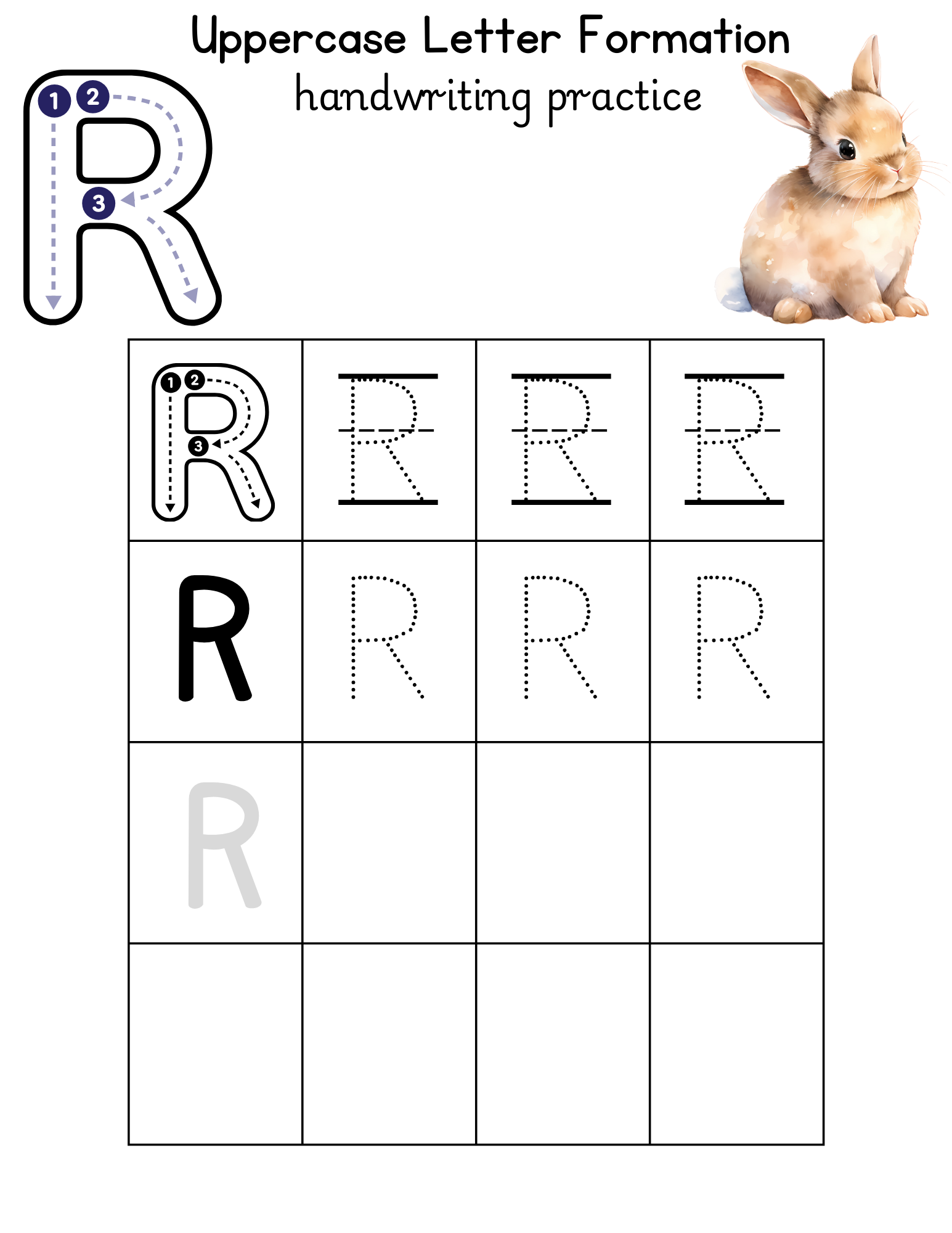 Uppercase Letter Tracing Worksheets ~ Free Preschool Printables ...