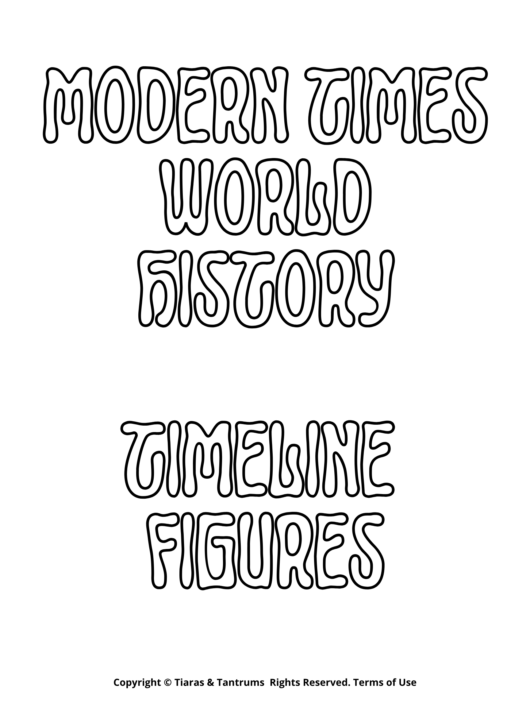 Modern Times World History Timeline Figures Homeschool Curriculum ...