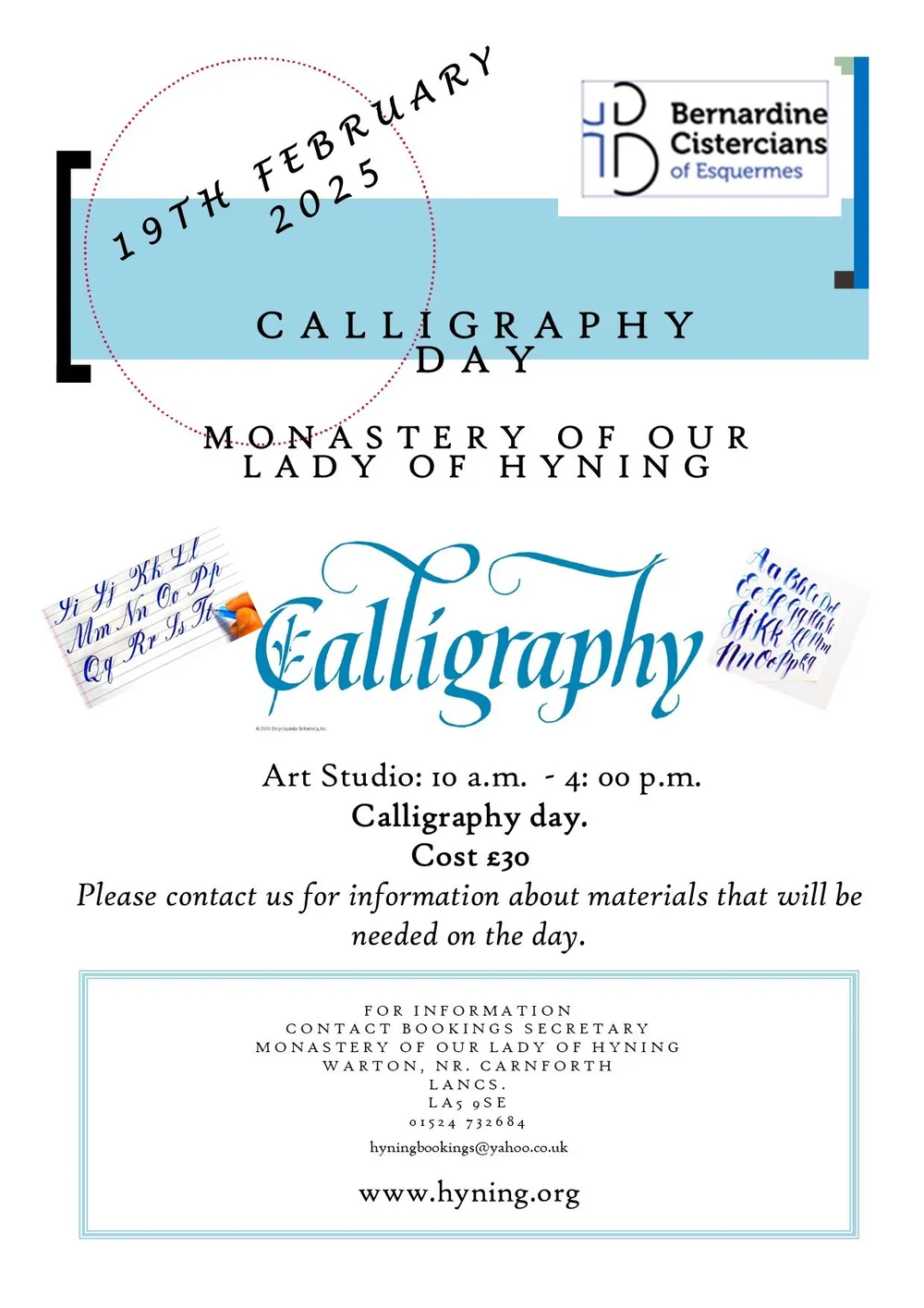 Programme — Bernardine Cistercians