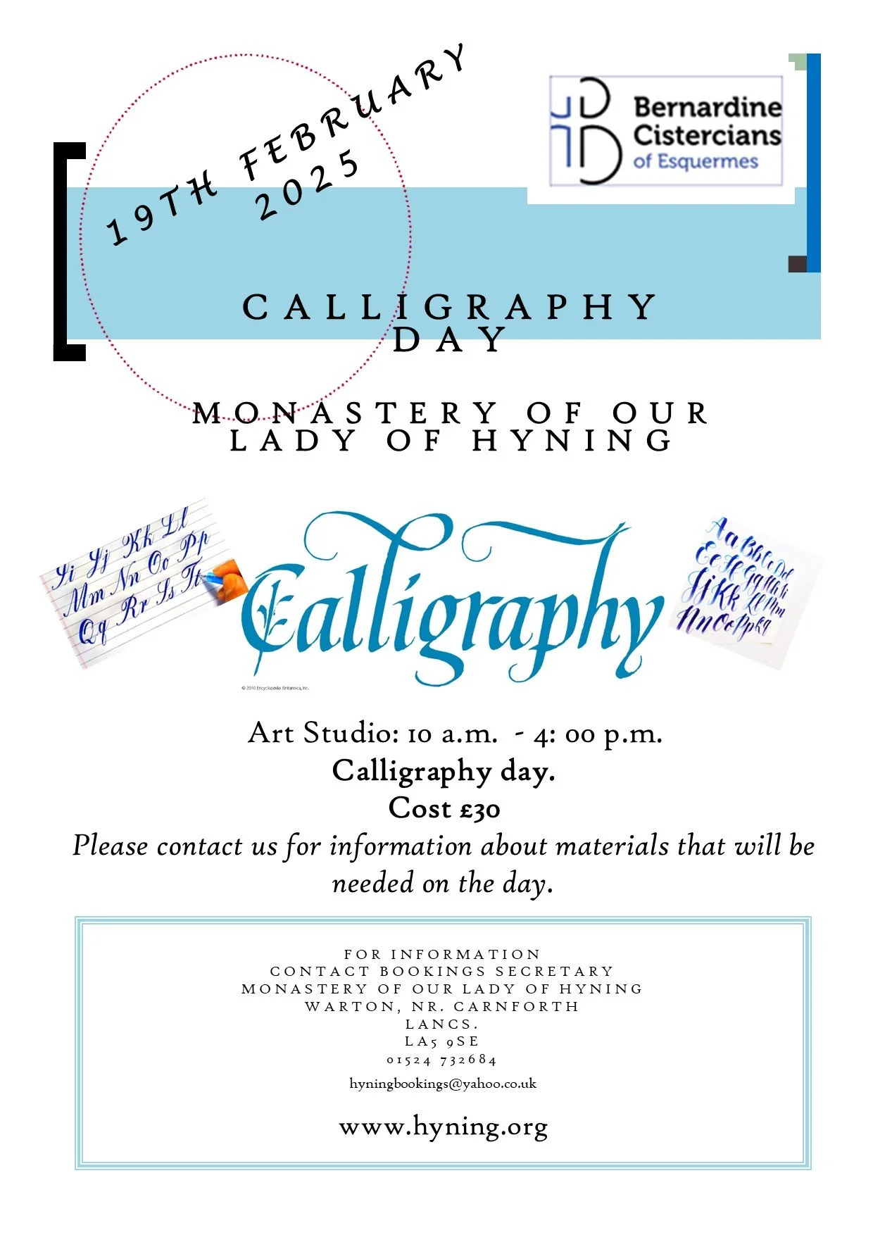 Programme — Bernardine Cistercians