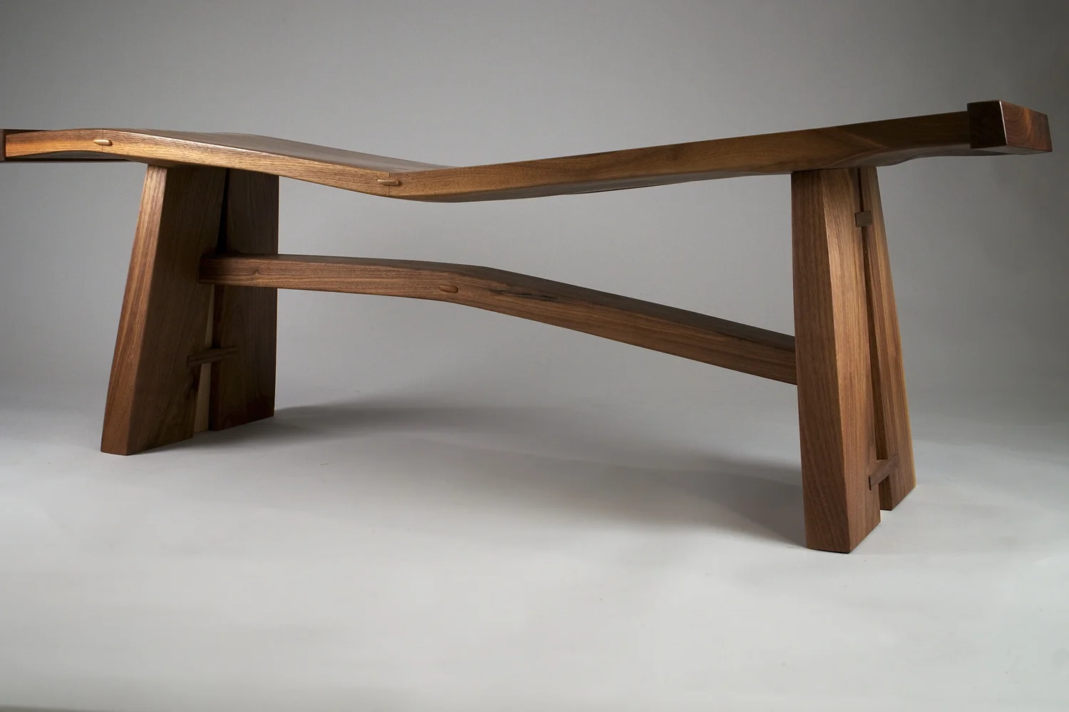 The Wave Bench- double curve — Blackwater Woodworks