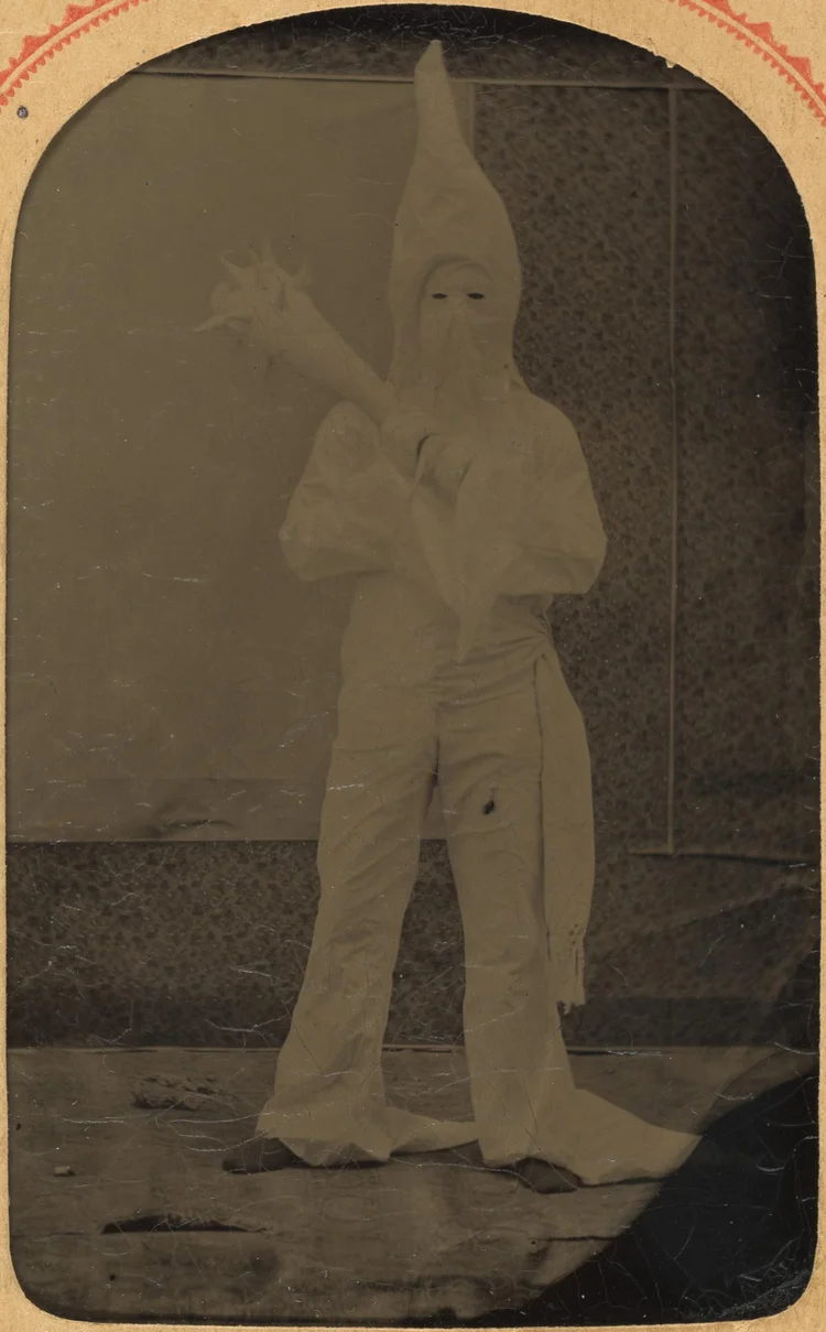 Klu Klux Klansman In Full Costume, c. 1869 — PiqueShow