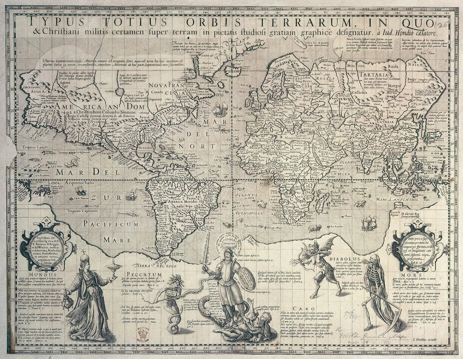 Map Of The Known World, c. 1596 — PiqueShow