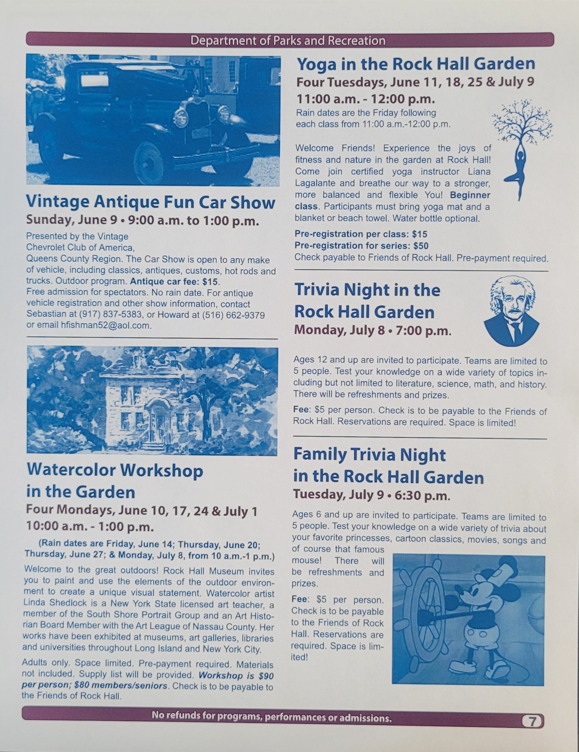 Summer Calendar — Rock Hall Museum - Town of Hempstead