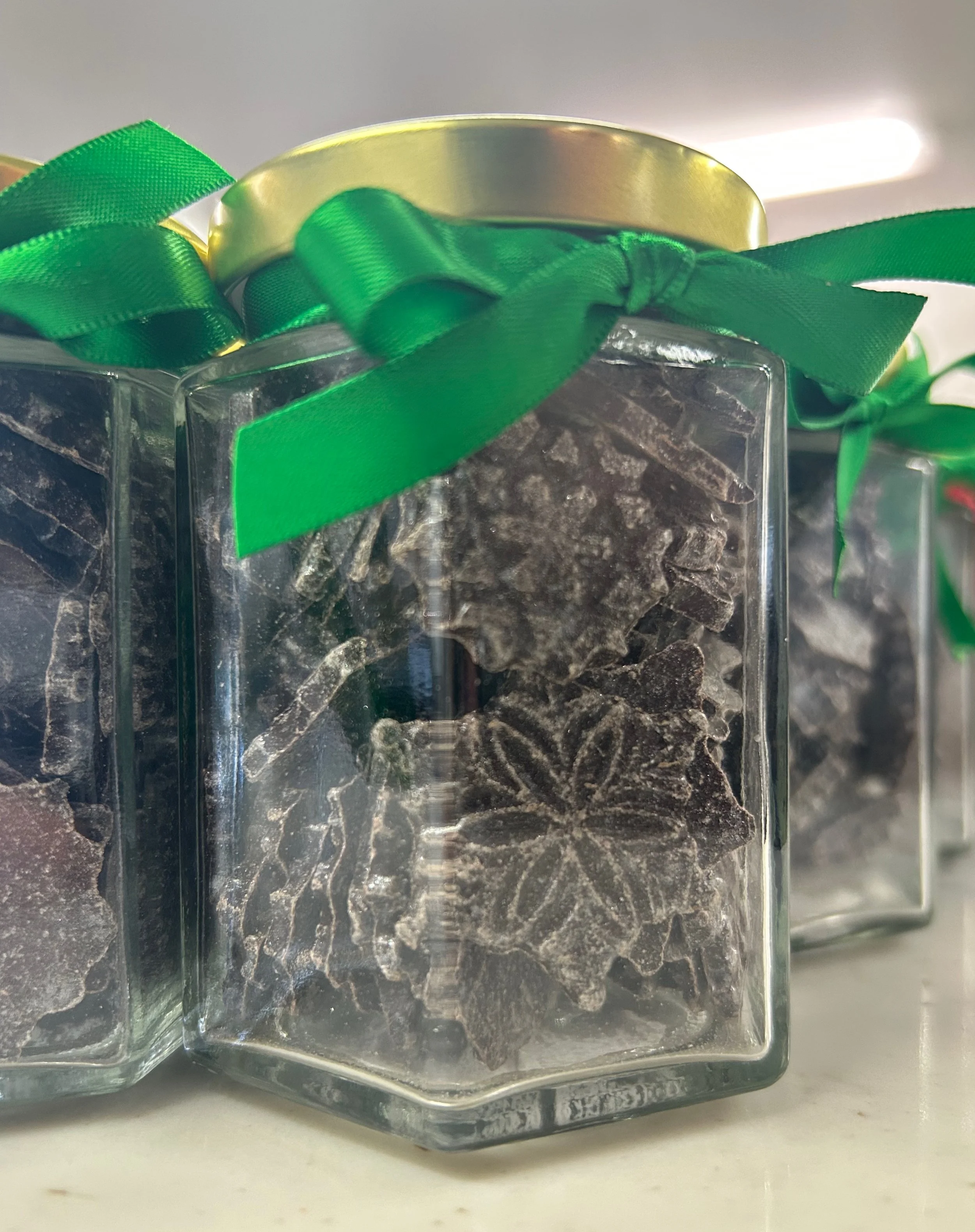 dark chocolate peppermint snowflakes — Dolcetta Artisan Sweets
