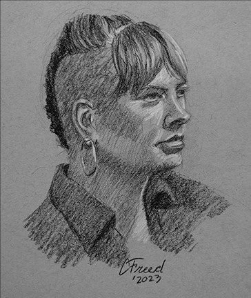 The Pretentious Cleveland Portrait Artists drawing Nico Pico Train at ...