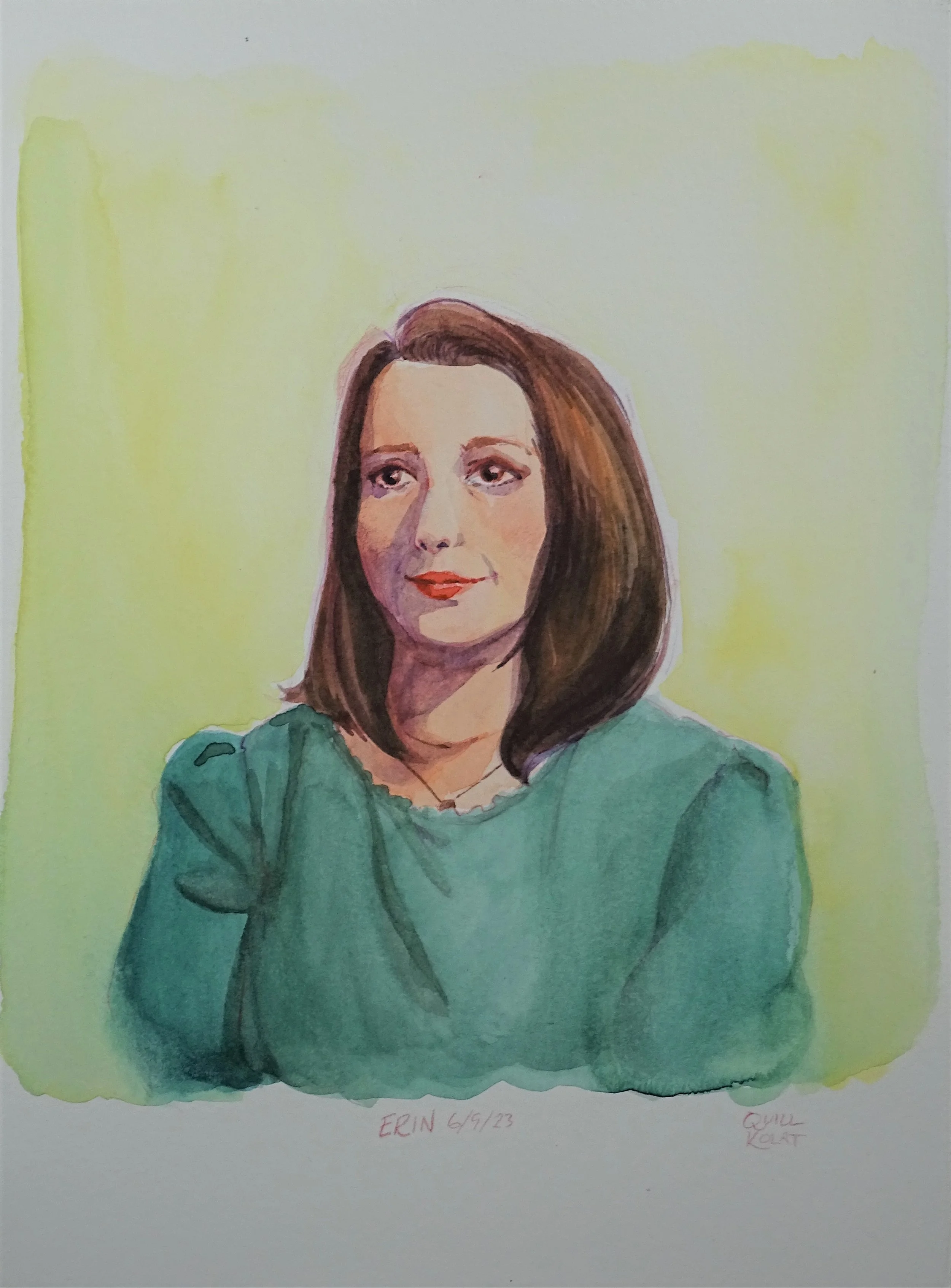The Pretentious Cleveland Portrait Artists drawing Erin Caruso at ...