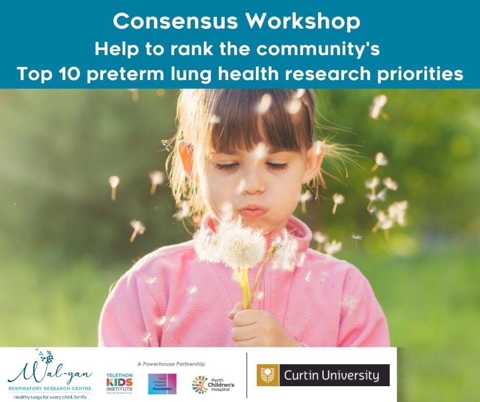 Preterm Lung Health Consensus Workshop — Tiny Sparks WA