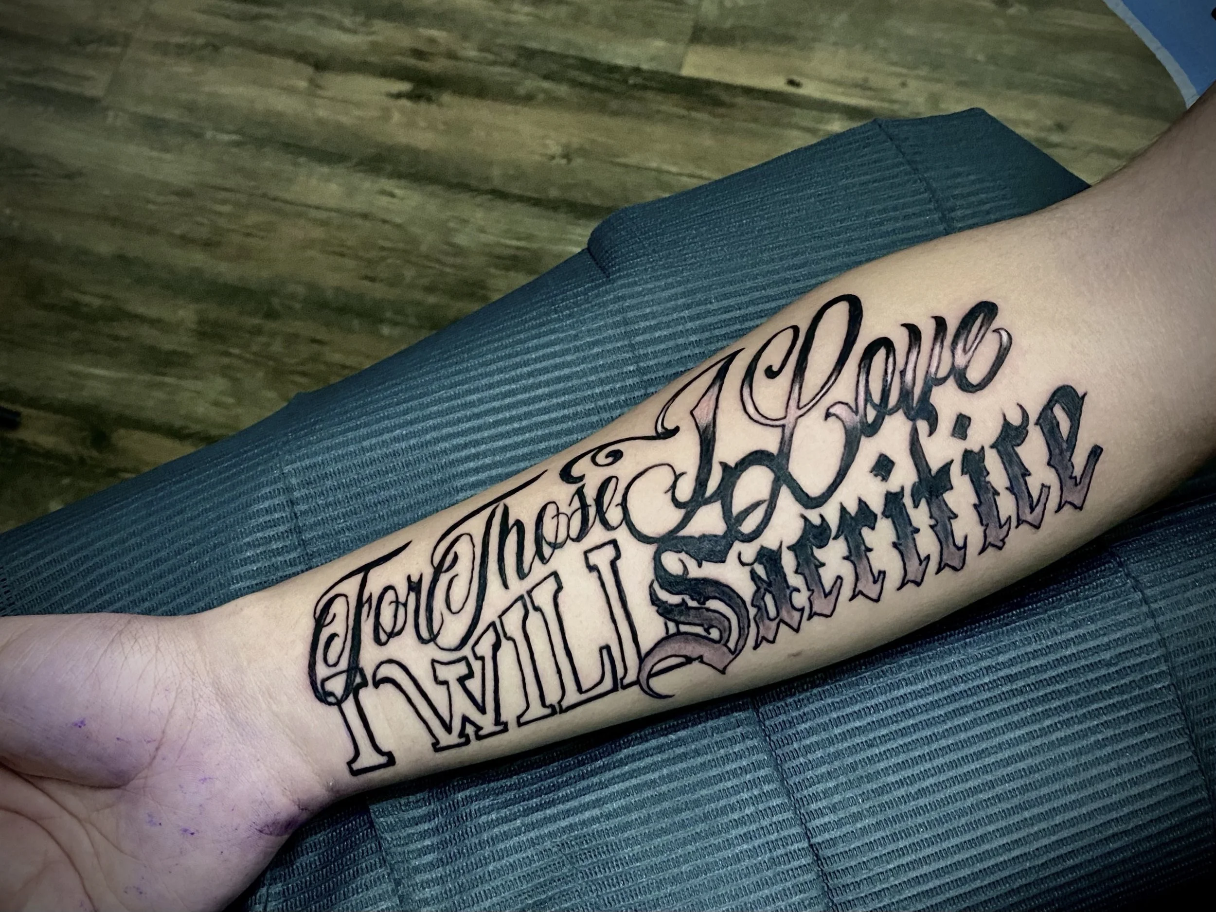 Lettering Tattoo Design — The Fountainhead Tattoo