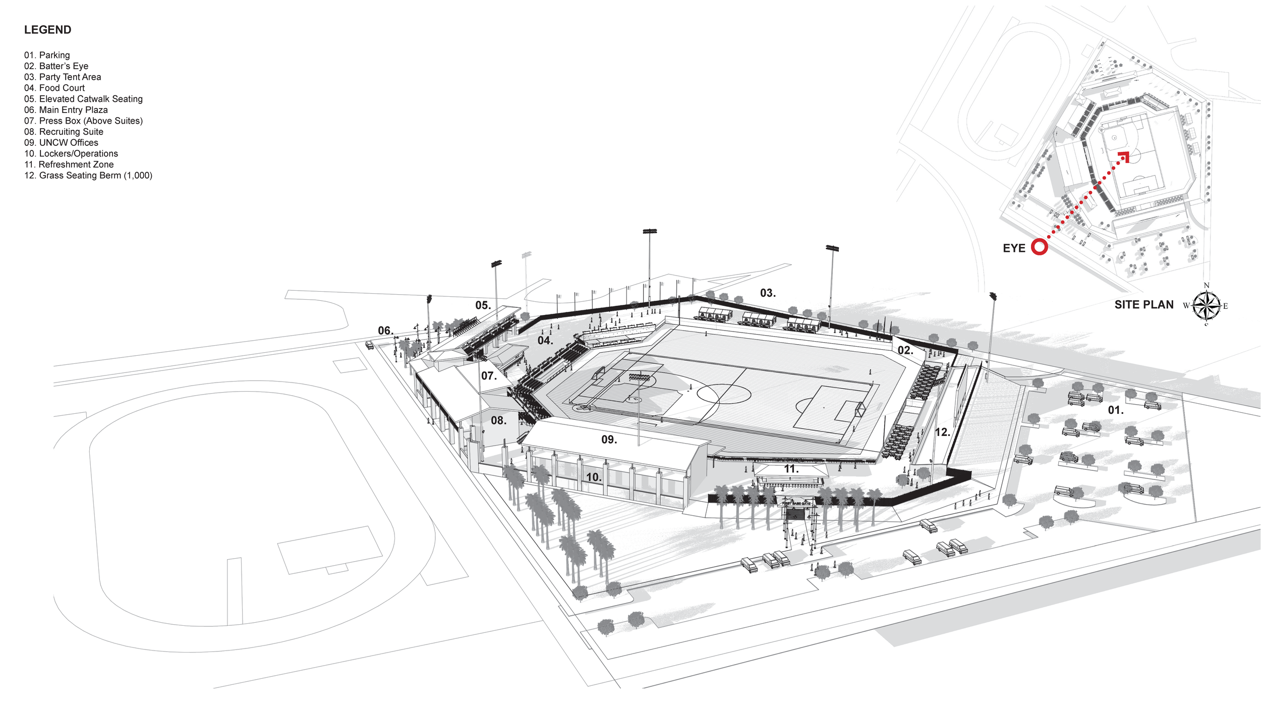 Multi-Use Stadium Master Plan - UNC Wilmington — Pendulum
