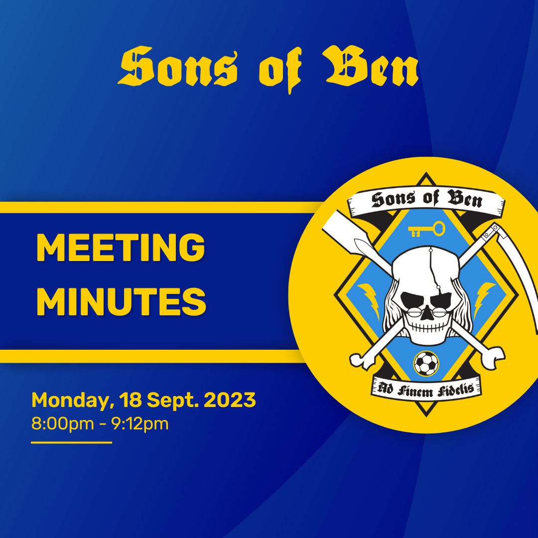 Meeting Minutes — Sons of Ben
