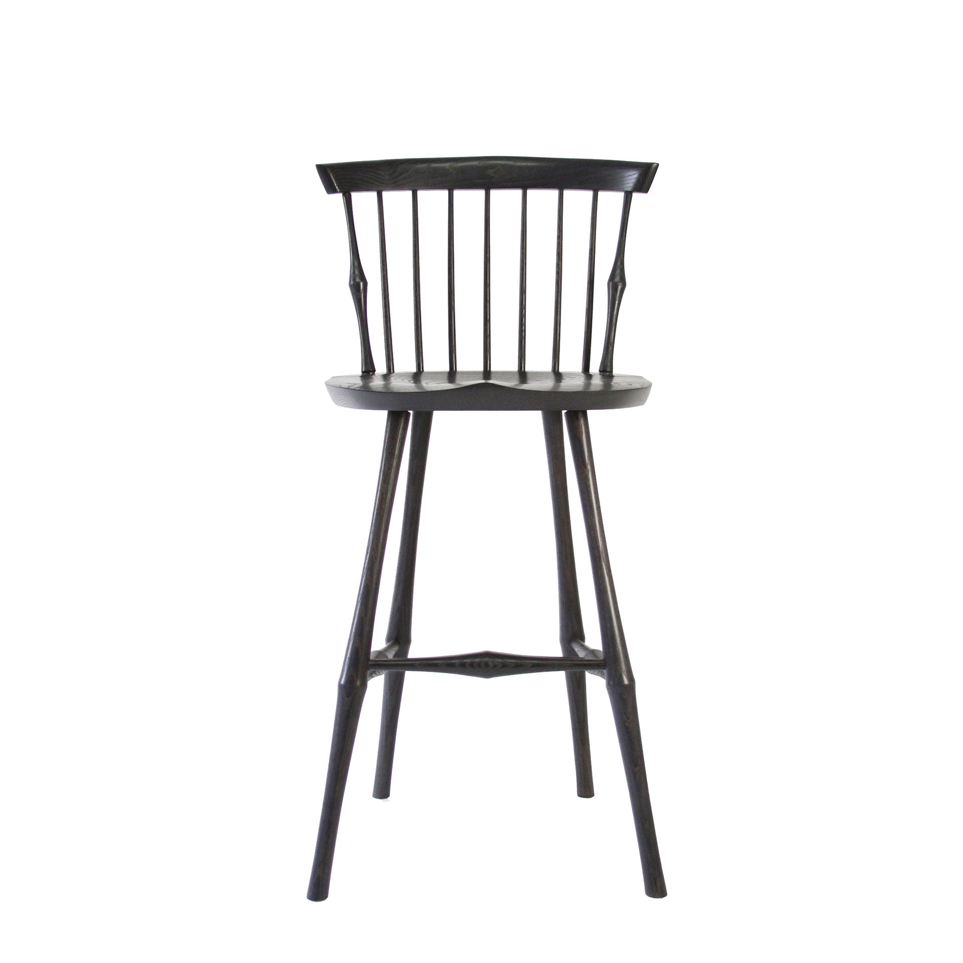 Wide Wayland Fan-Back Barstool - 29 | O&G STUDIO