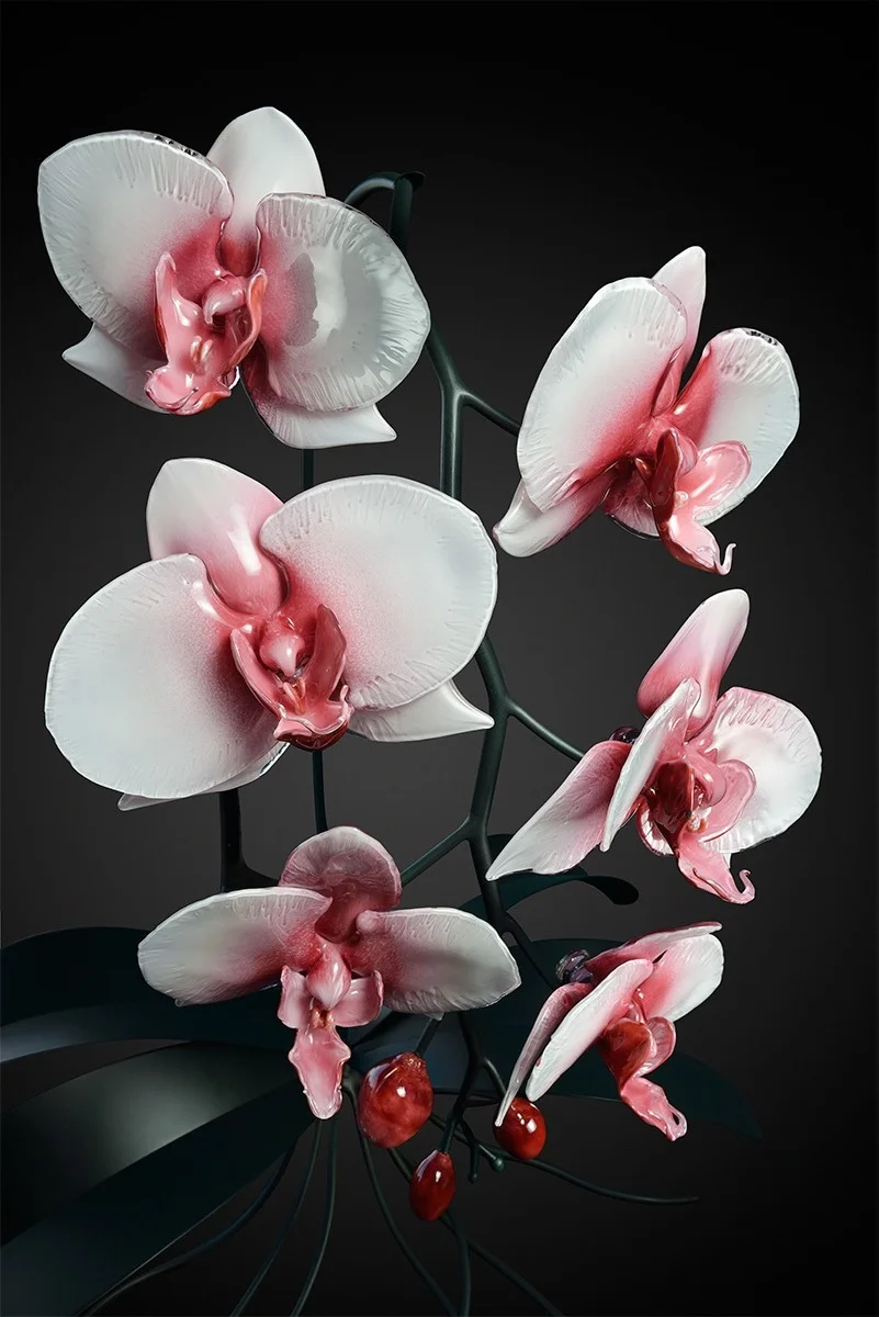 Large Orchids — Modern Glass Art