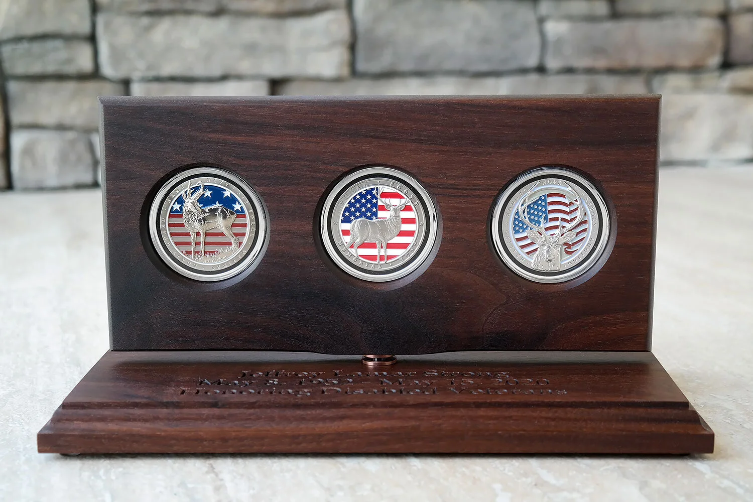 Rotating Challenge Coin Display | 1-Coin — Challenge Coin Displays ...