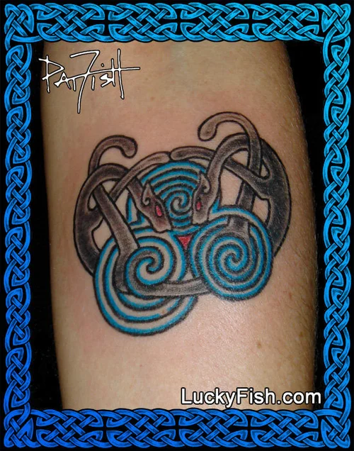 Newgrange Kells Cats — LuckyFish, Inc. and Tattoo Santa Barbara