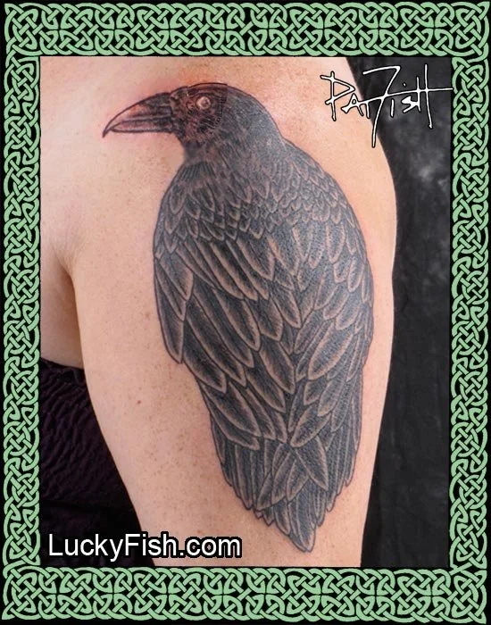 Raven Tattoos: The Mystique of Inking the Enigmatic Bird — LuckyFish ...