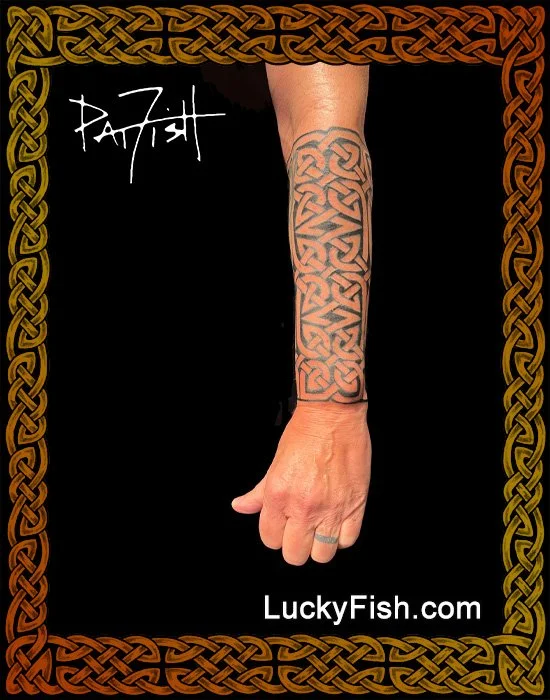Valiant Celtic Sleeve Tattoo Forearm Design — LuckyFish, Inc. and ...