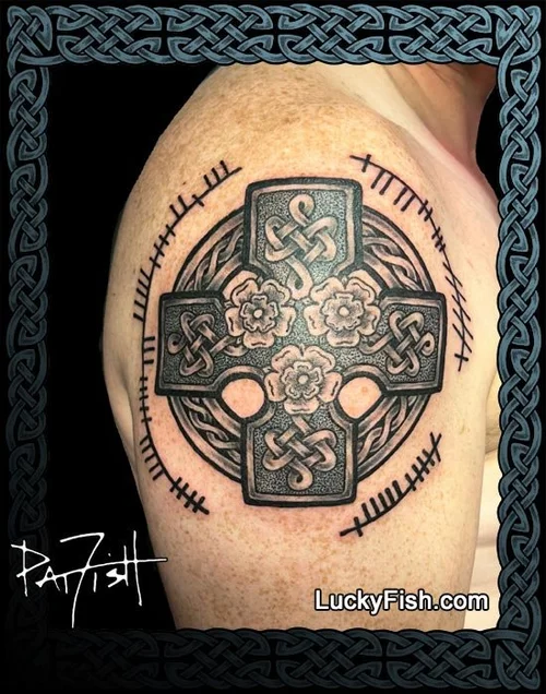 Exploring the Beauty and Symbolism of Heraldic and Celtic Rose Tattoo ...