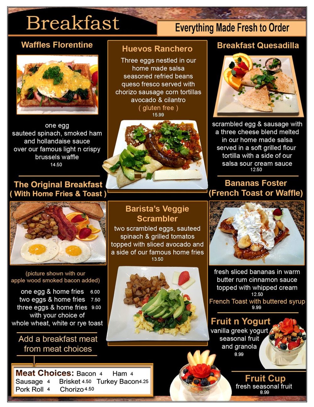 Menu — Barista's Coffee House