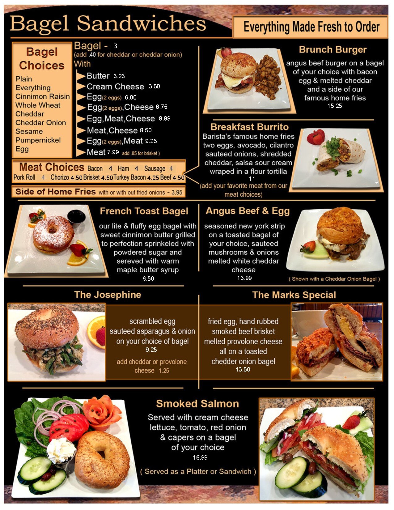 Menu — Barista's Coffee House
