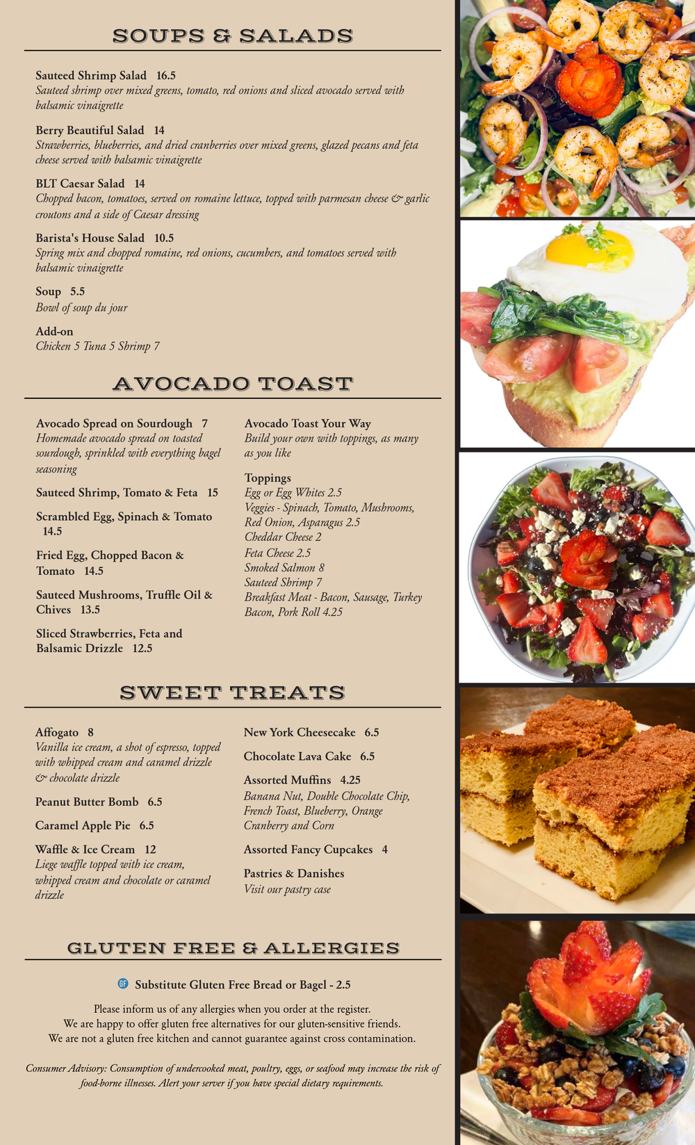 Menu — Barista's Coffee House