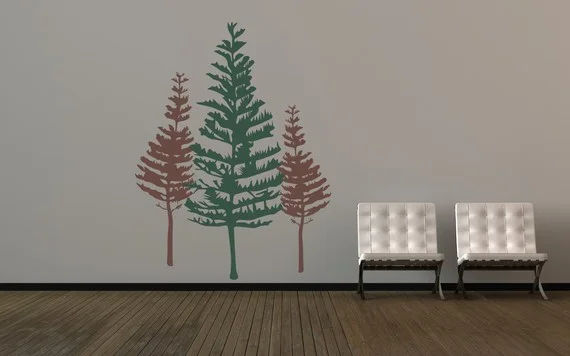 Modern Pine Tree Decals: Bring the Outdoors Inside! — Wall Star ...
