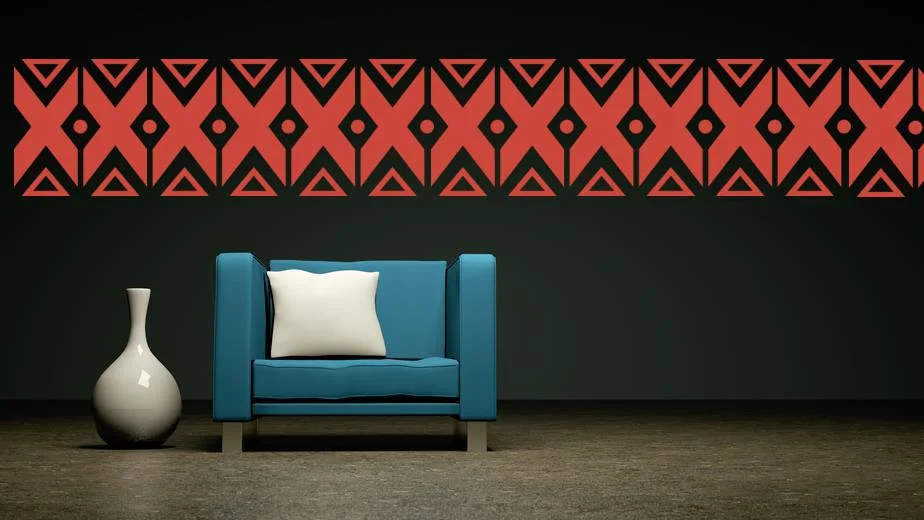 Diamond and Lines Wall Decals — Wall Star Graphics | Modern Artifact Decor