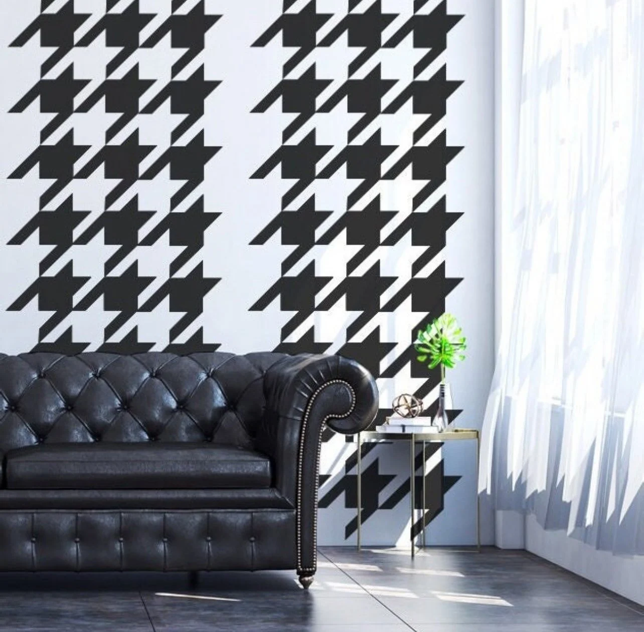 Mid Century Rectangle Wall Pattern Decal: Timeless Design for Modern ...
