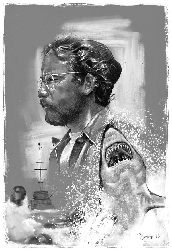 Jaws - Hooper — Tony Santiago Art