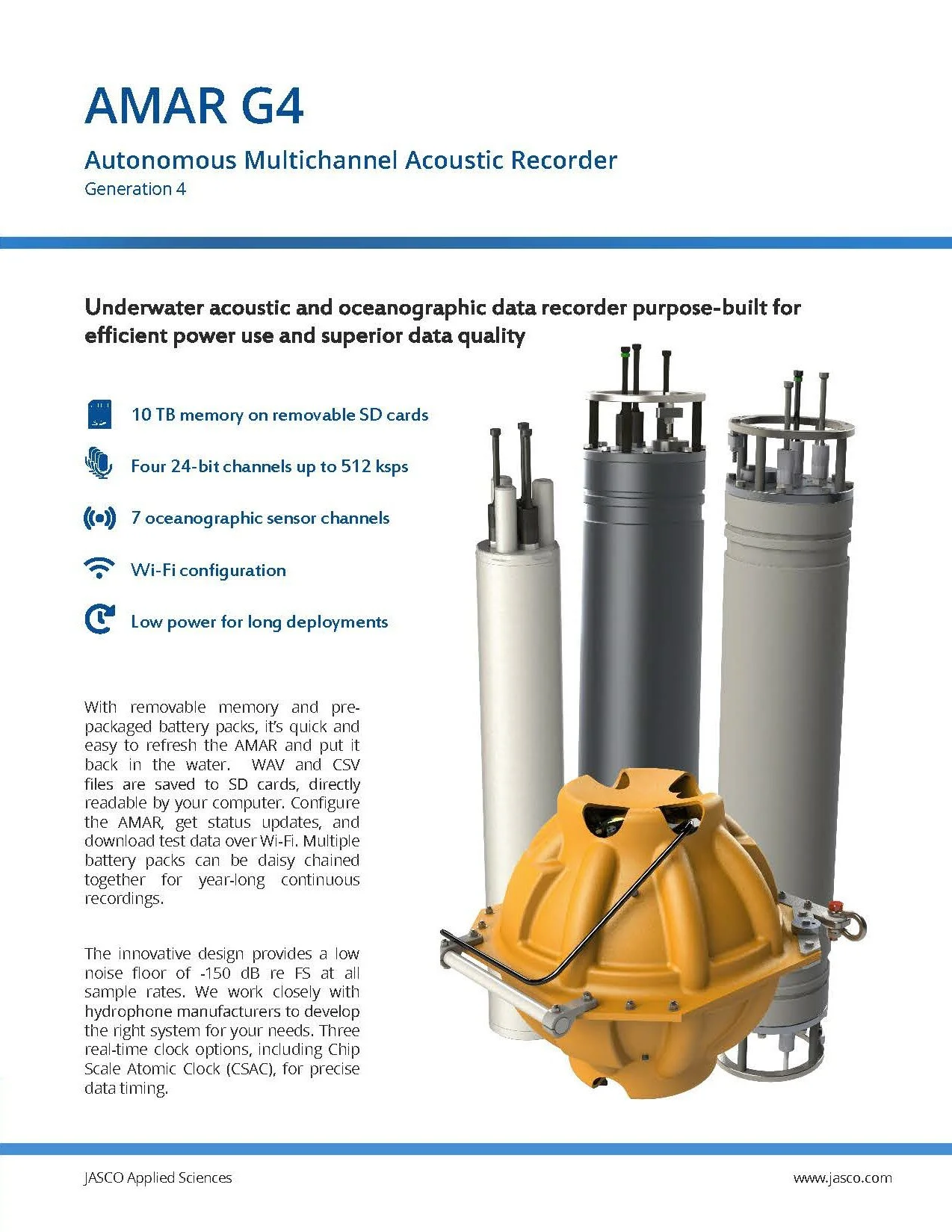 AMAR G4 | Passive acoustic monitoring system | JASCO Applied Sciences