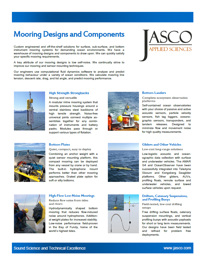 Brochures & Datasheets | JASCO Applied Sciences