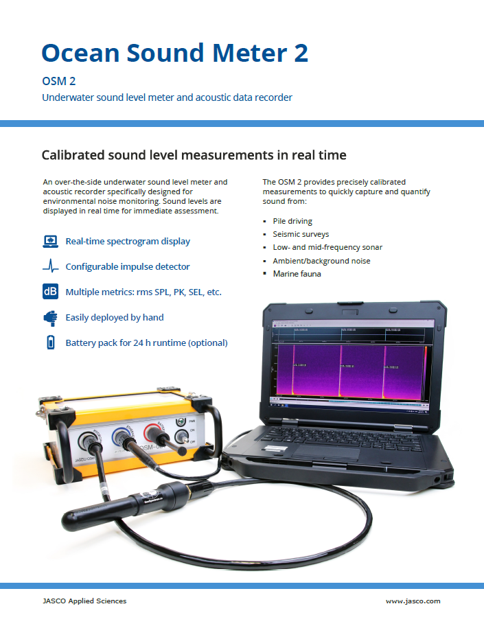 Brochures & Datasheets | JASCO Applied Sciences